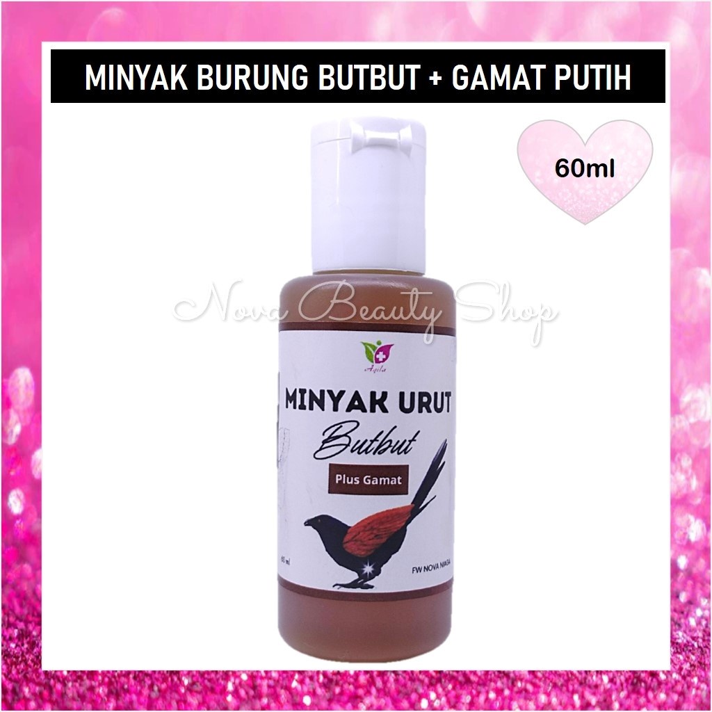Minyak burung butbut plus gamat putih asli Aqila (60ml) penawar buasir ...