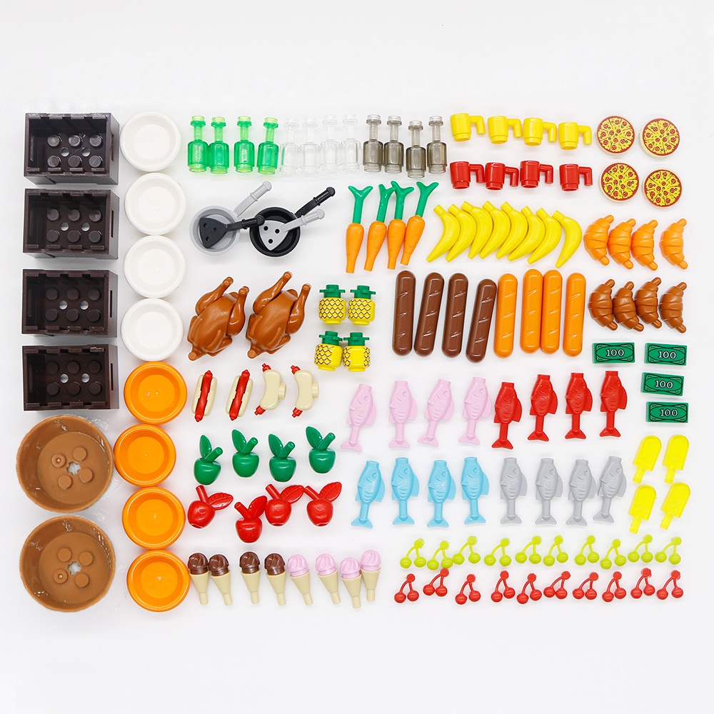 Food Model Compatible with Building Block Classic Bricks Toys for Kids ...