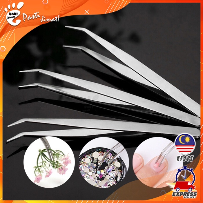 Kaki Jimat Stainless Steel Multipurpose Tweezer Steel Slip Curve ...
