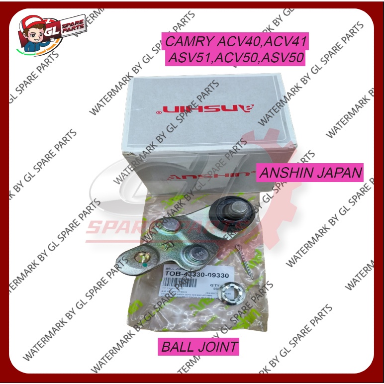 (ANSHIN JAPAN) LOWER ARM BALL JOINT (@1PC) TOYOTA CAMRY ACV40 ACV41 ...