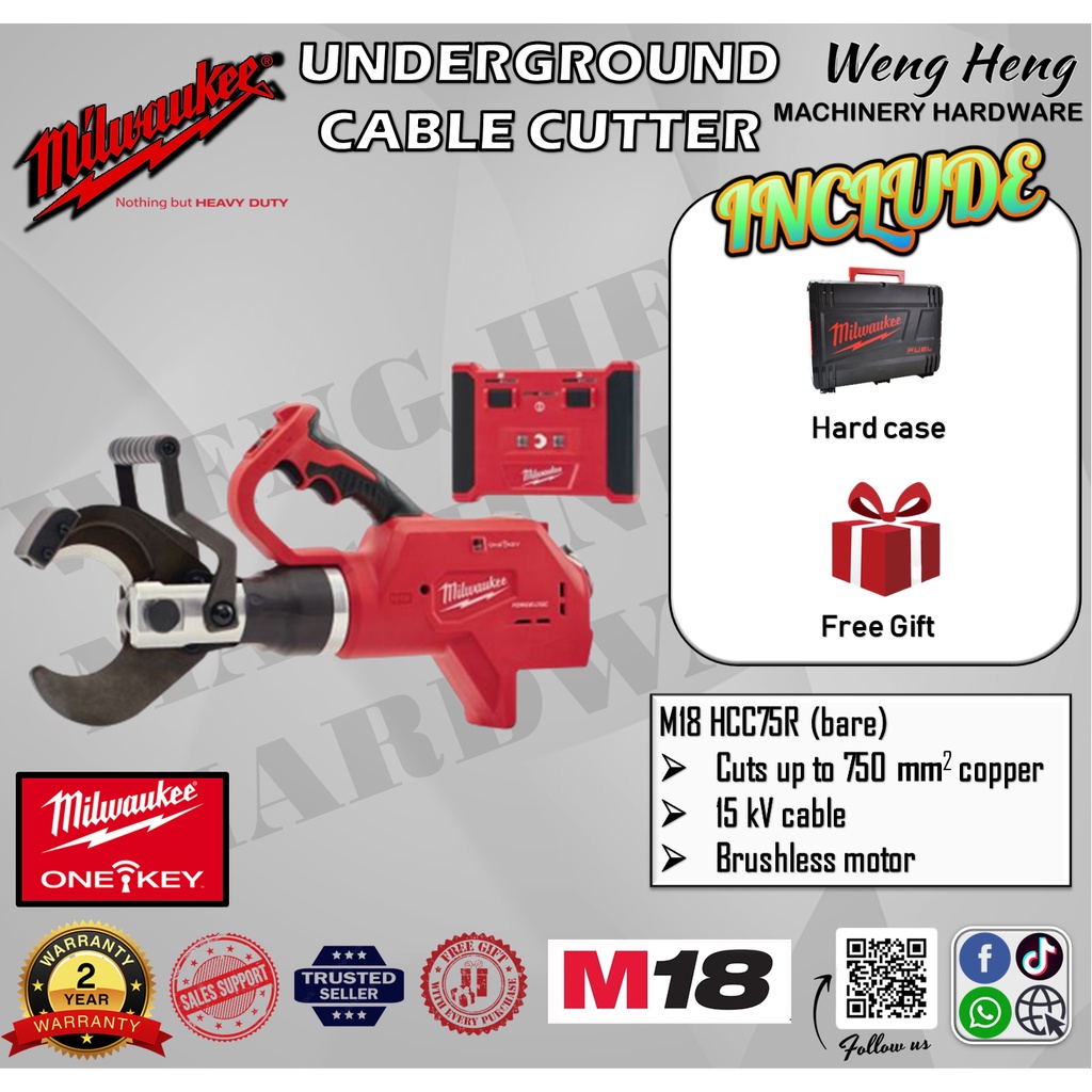 Milwaukee M18™ FORCE LOGIC Hydraulic Remote Underground Cable Cutter ...