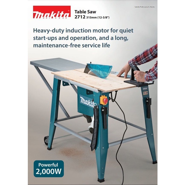 Makita 315mm / 12-inch (2,000W) Heavy-Duty Induction Table Saw | Shopee ...