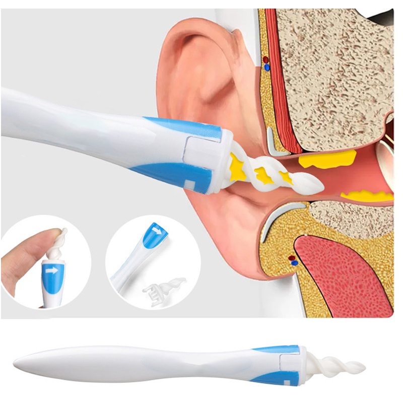 Spiral Ear Digger Rotating Soft Silicone Ear Plucker Ear Dirt Cleaner ...