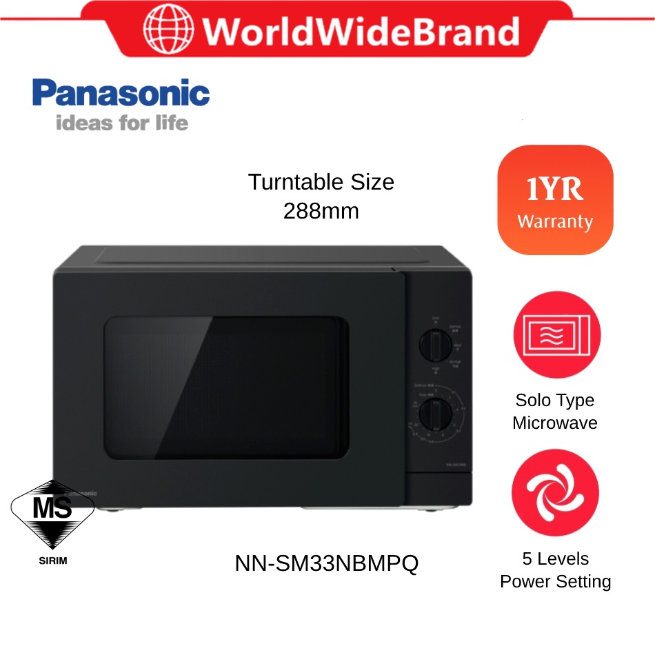 Panasonic 25L Solo Microwave Oven | NN-SM33NBMPQ NN-SM33NB NN-SM33HMMPQ ...