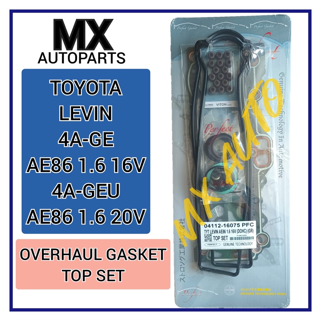 TOYOTA LEVIN AE86 1.6 16V LEVIN 1.6 20V 4A-GEU / 4A-GE ENGINE HEAD TOP OR FULL OVERHAUL GASKET ...