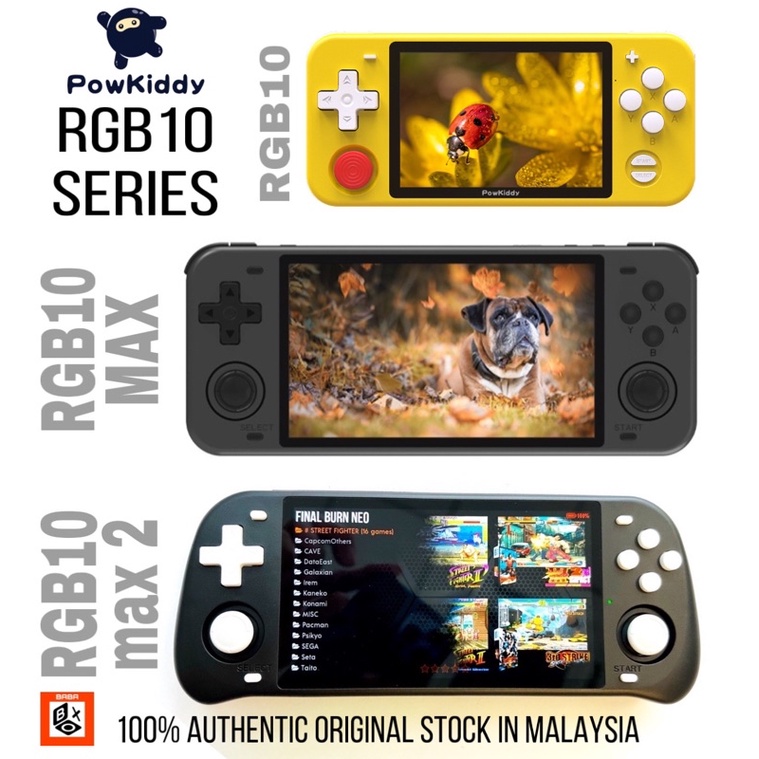 RGB10 MAX 2 powkiddy original handheld console big screen rgb10 ...