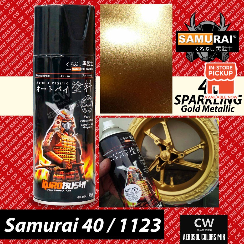 [ Samurai Paint 40 Sparkling Gold ] Metallic Colors 400ml 🛵 Gold ...