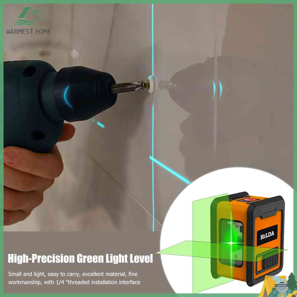 {Warm} 2 Lines Laser Level High-precision Green Light Measurement Tool ...
