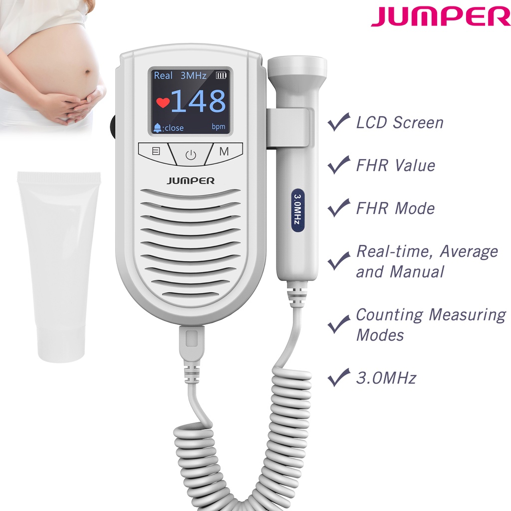 Jumper pocket Fetal Doppler heartbeat monitor for pregnant baby fetal ...