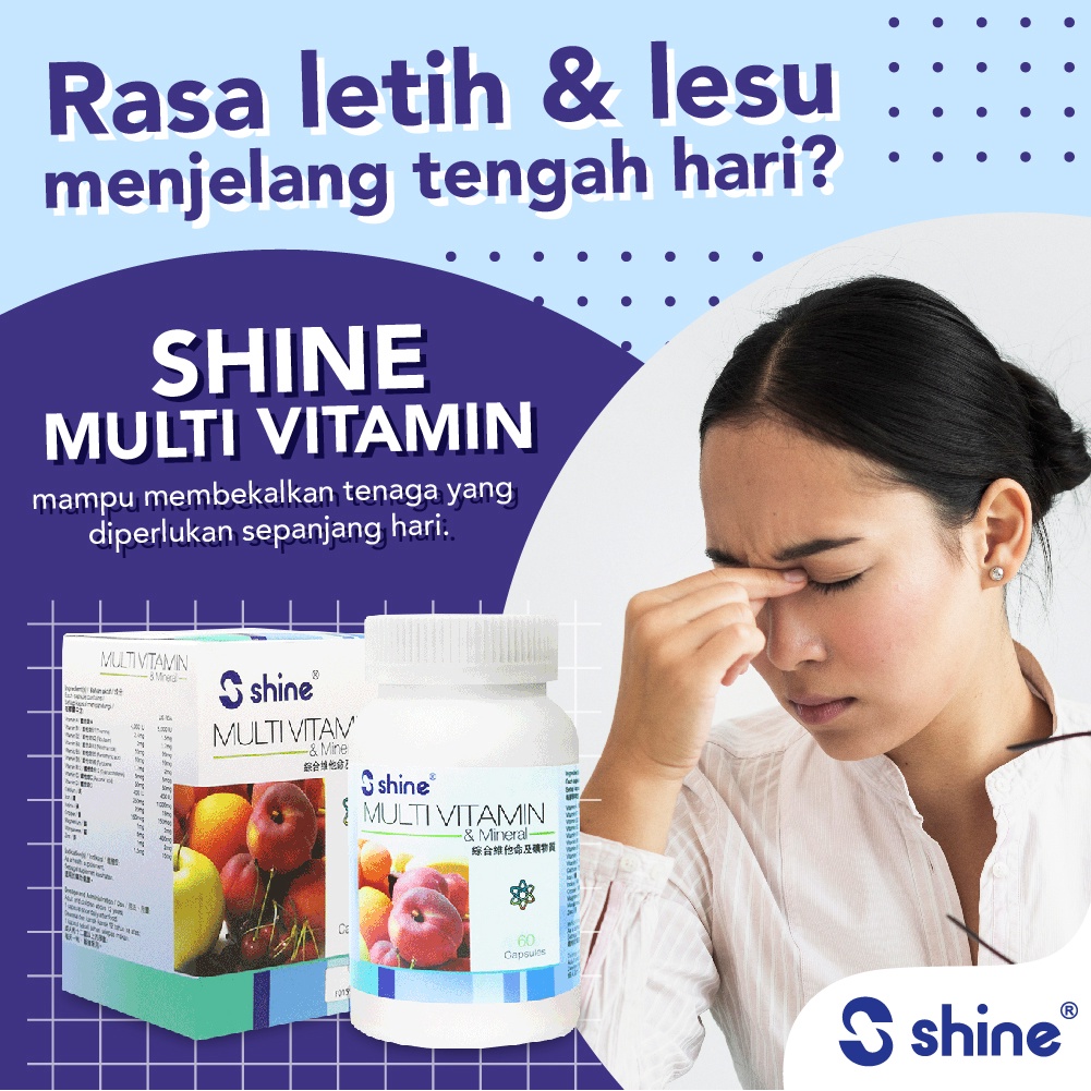 Shine Multivitamin & Mineral Multi Vitamin 60s Capsules (Exp: Mar/2027 ...