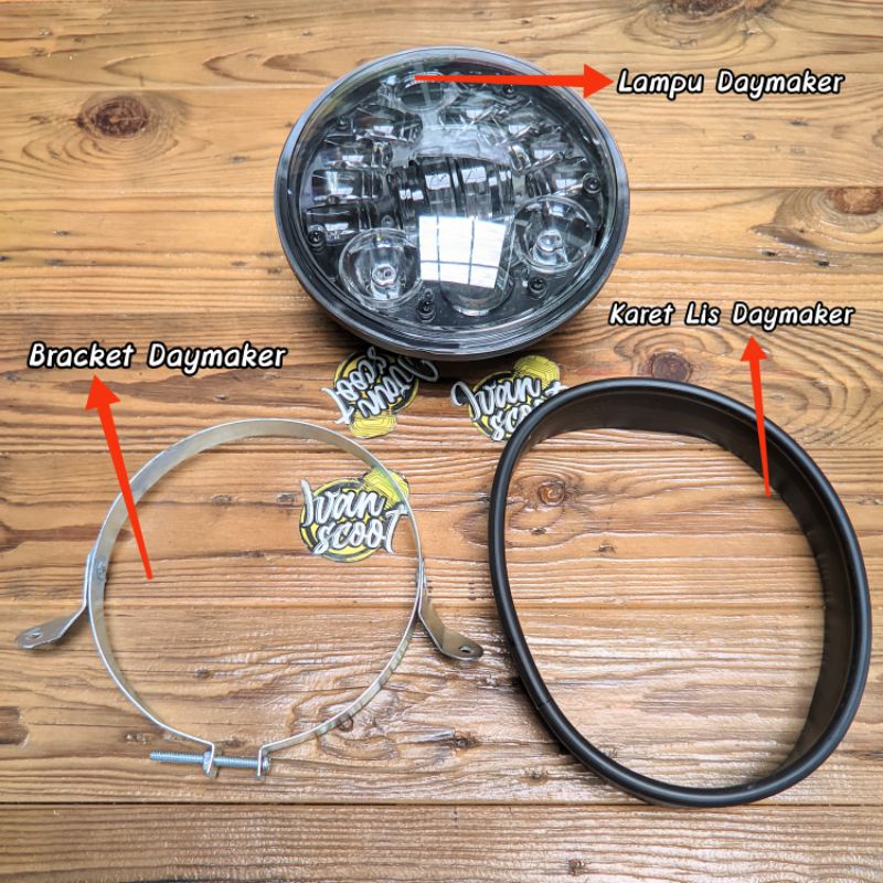 VESPA DAYMAKER LIGHTS VESPA NPX DAYMAKER REFLECTOR LIGHTS COMPLETE LIS ...