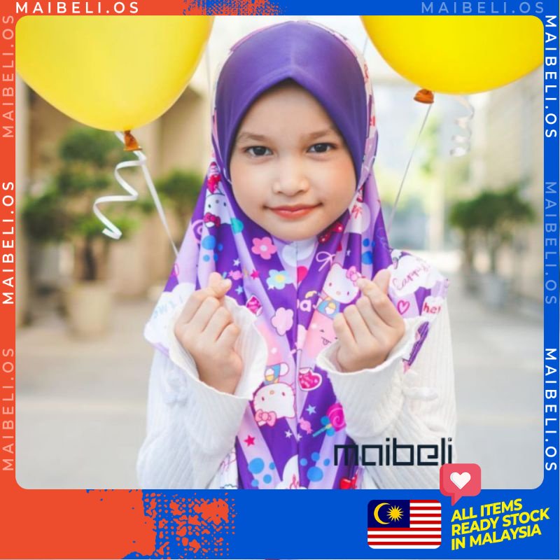 Tudung Mosscrepe Awning Scuba My Little Pony Kanak-kanak Hello Kitty Budak Anak | MLK1 | Shopee ...