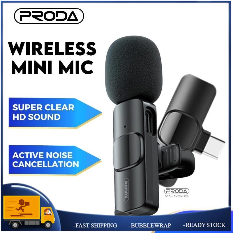 REMAX Microphone Wireless Microphone Type C Microphone For Phone Mic iP ...
