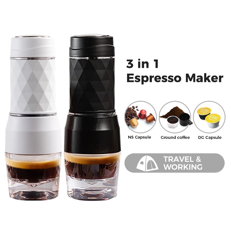 3 in1 Portable Coffee Machine | Manual Espresso Coffee Maker Compatible ...