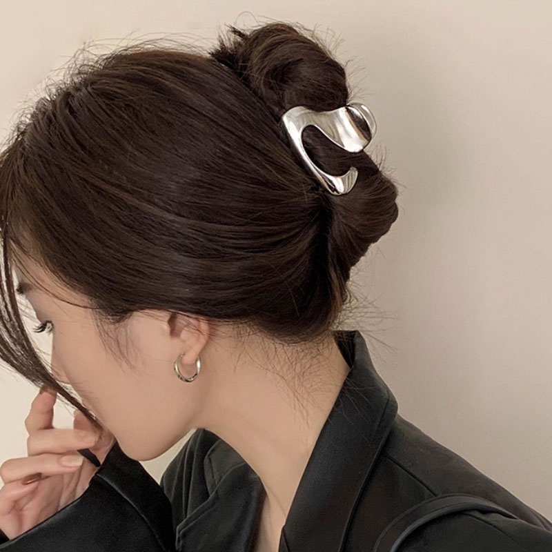 Spring Irregular Metal Clip Female High Horsetail Hairclip 2023 New ...