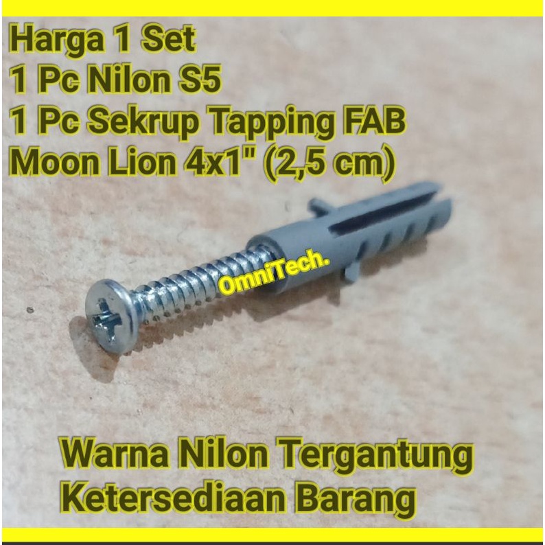 Nylon Nylon Concrete Walls & Screws Tapping Moon Lion Set S5 (+) FH FAB ...
