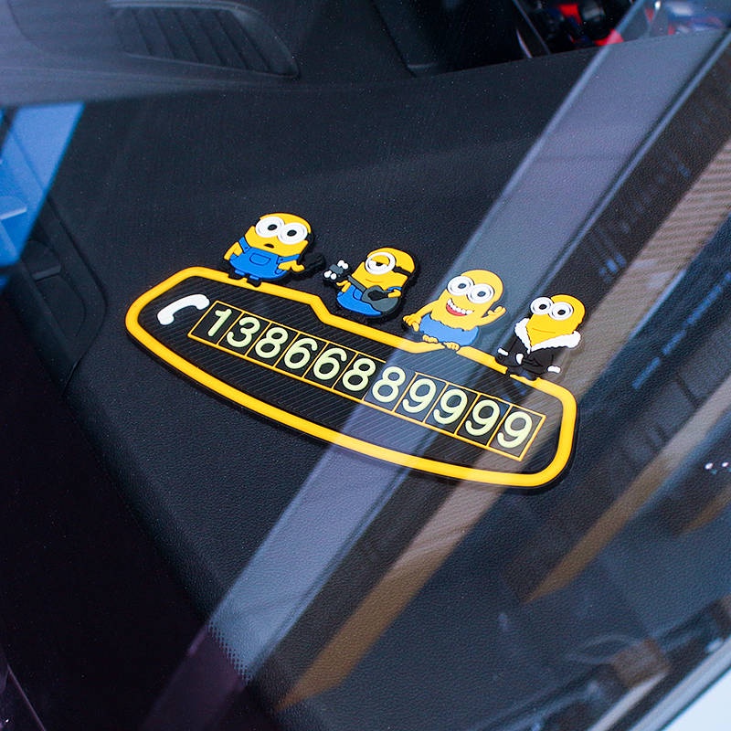 Minions Temporary Parking Sign Cute Cartoon Luminous Temporary Stop Car ...