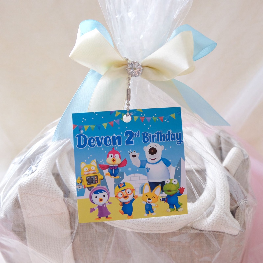 Pororo Thank You Tag Birthday Card / Birthday Thank You Greeting Card ...