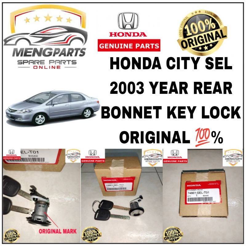 ORIGINAL 💯% HONDA CITY SEL 2003Y-2005Y REAR BONNET KEY LOCK,TRUNK LIN ...