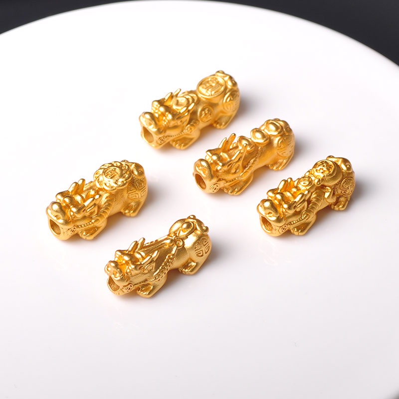 High Color Preservation Sand Gold Pixiu Accessories diy Handmade Red ...