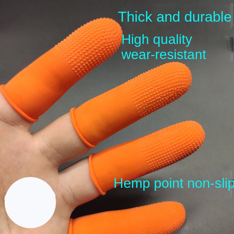 5pcs [Ready] titik rami oren getah bukan slip jari set tahan haus ...