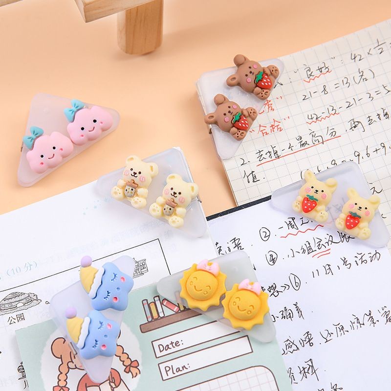 Dy PACK AESTHETIC Acrylic Paper Clamp Triangle Paper Corner Clamp ...