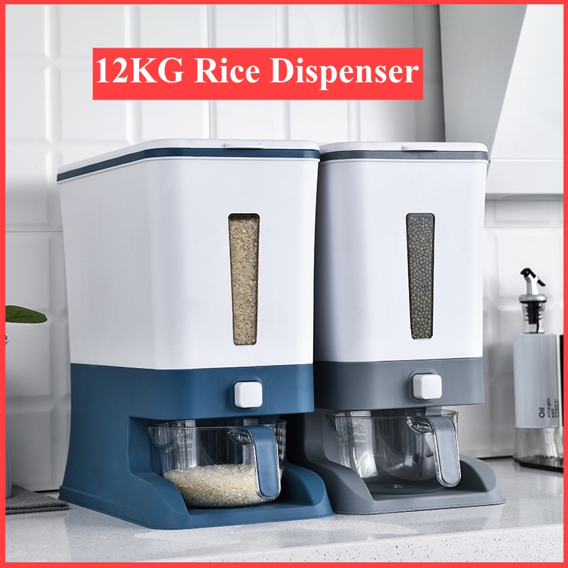 Automatic Rice Dispenser 12Kg with Rinsing & Measurement Cup Bekas ...