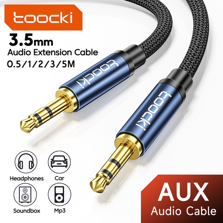 Toocki Aux Cable HiFi Sound Quility Cable for Computer Headphone Male ...