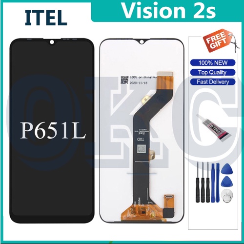 Original For ITEL VISION 2S LCD Display Touch Screen Digitizer Full Set ...