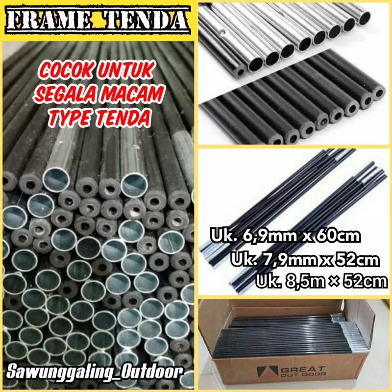 TENDA Original Great Outdoor Fiber Tent Frames Size 6.9mm 7.9mm And 8 ...