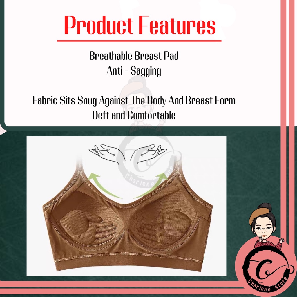 Ready Stock Women Push Up 40-60 KG Sport Bra Kids Teenagers Cotton Bra ...