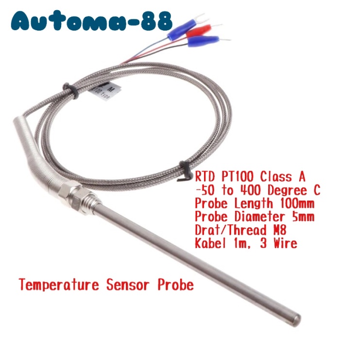 Selling Rtd Temperature Sensor Pt100 Thermocouple Pt-100 Probe 100Mm ...