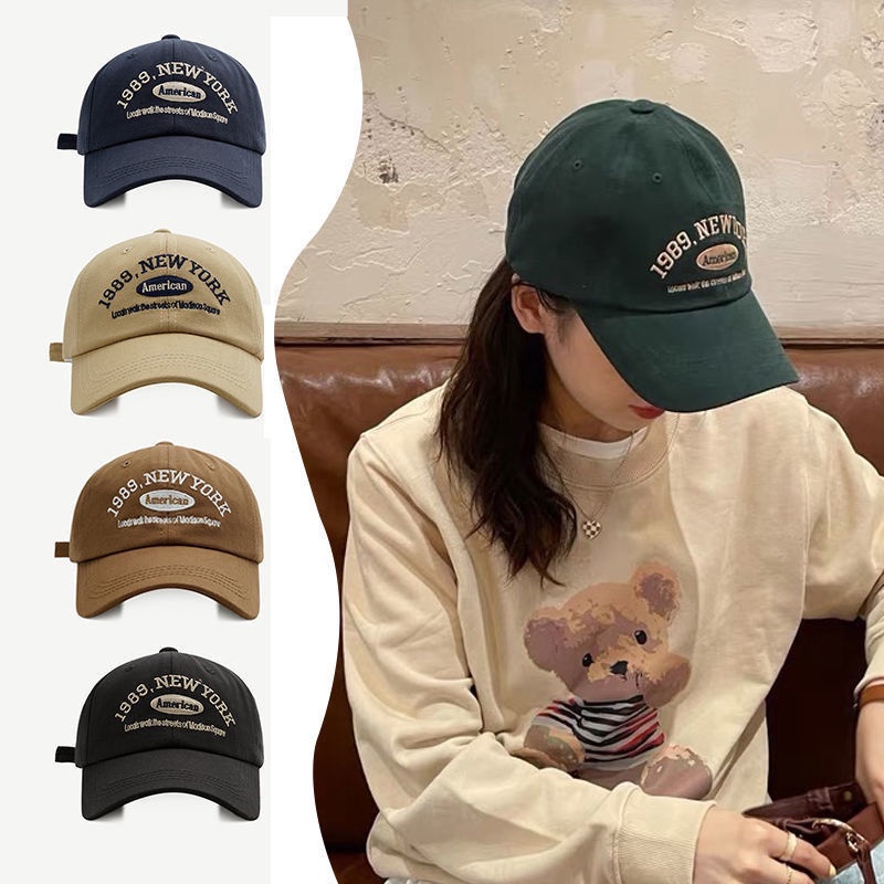 Korean Cap Women Ins Baseball Cap Women and Men 'NEW YORK' Baseball Cap ...