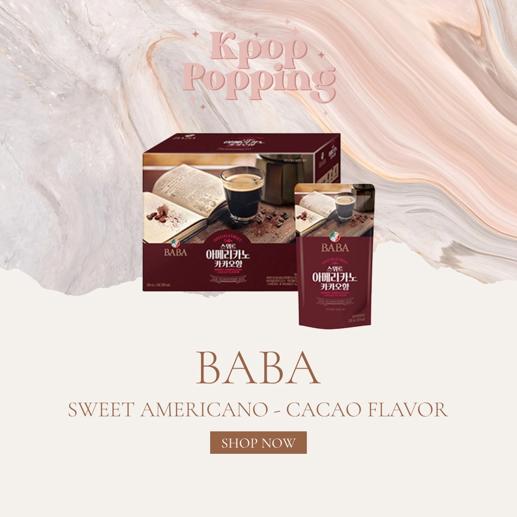 BABA: Sweet Americano Cacao Flavor - Korean Coffee Pouch Drink | Shopee ...