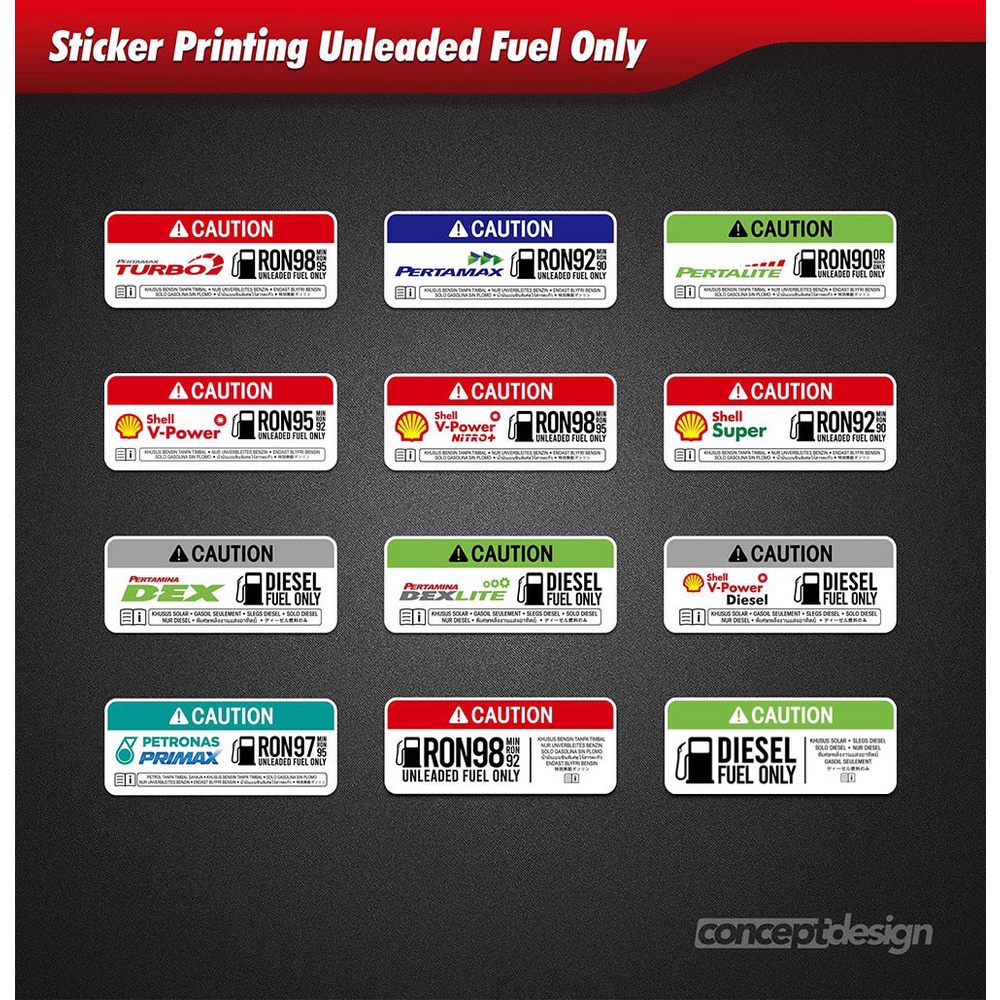 Unified Fuel Only Printing Sticker | Shopee Malaysia