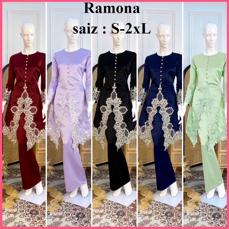 Baju Raya 2023 Ramona Kurung Moden Khaleesi Salina Kebarung Moden Baju ...