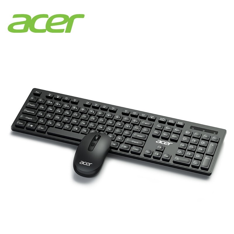 Acer Acer Keyboard Mouse Set Wireless Office Splashproof Computer Km41 2k Black Shopee Malaysia