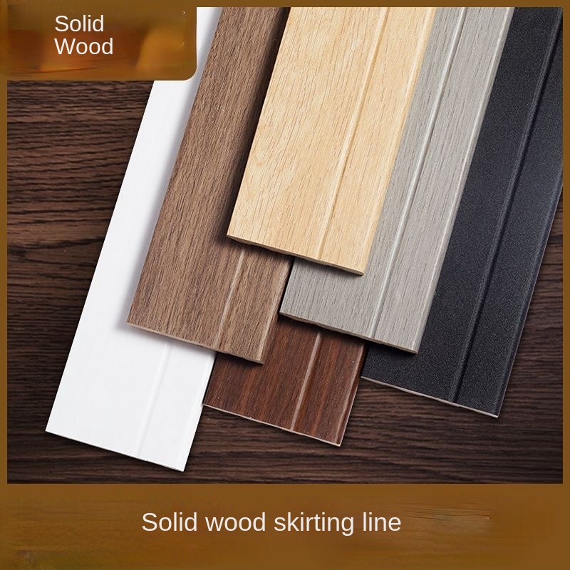 Pure Solid Wood Skirting Line Original Wooden Stairs Living Room Floor ...