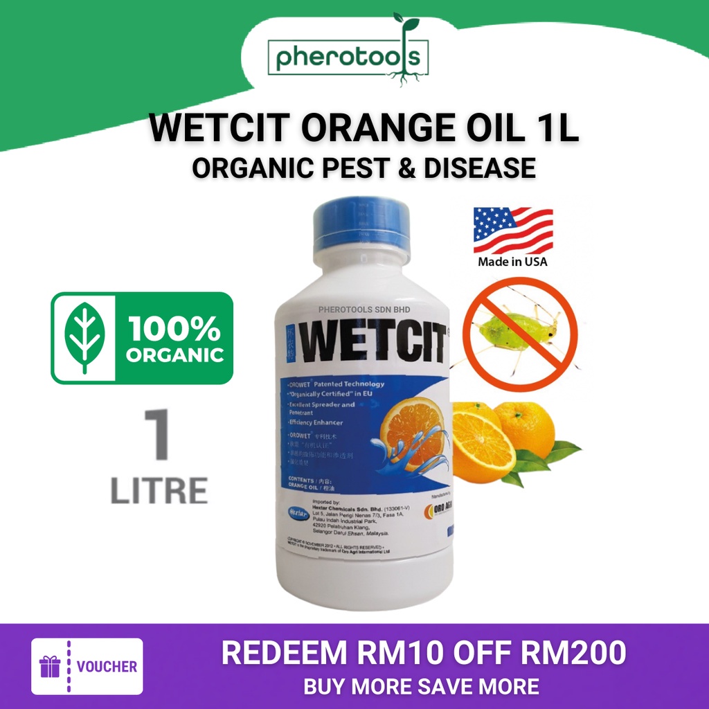 Pherotools 1L WETCIT Orange Oil Organic Pest Control LEILI HEXTAR ...