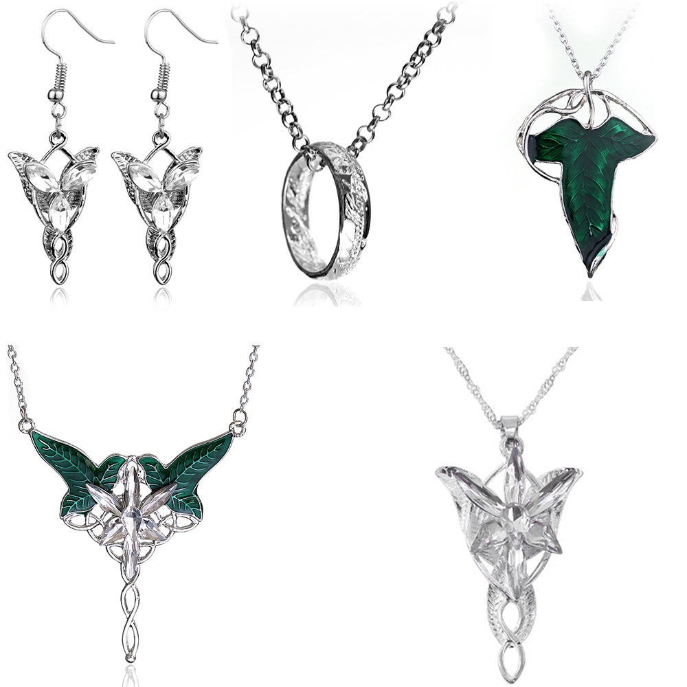 Trendy Elf Green Leaf Necklace Pendant Lord of Elven Leaf Arwen ...