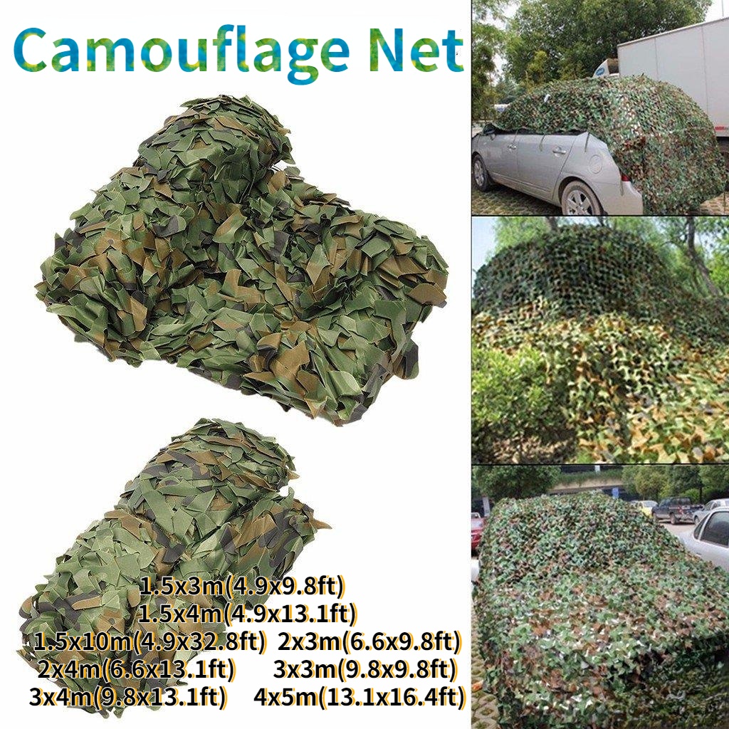 Camouflage Net Woodland Army Camo Netting Camping Hide Woodland Game ...