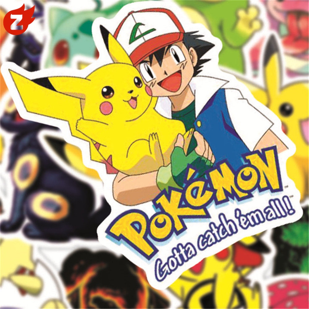 Pokemon Picchu Graffiti Sticker ~50pcs/set Waterproof Luggage Notebook ...