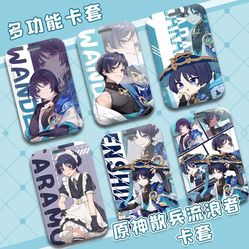 Anime Cartoon Genshin Impact Scaramouche Student School Access ID Card ...