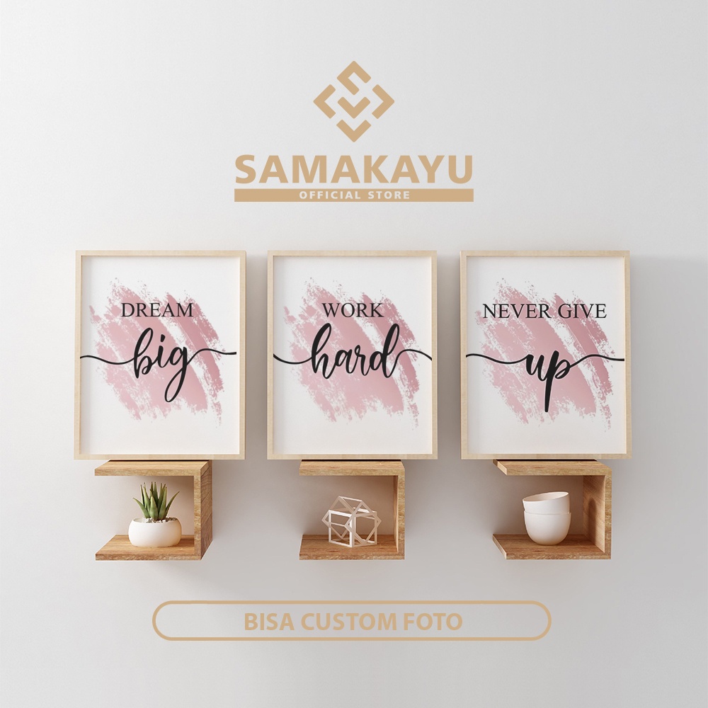 KAYU [3 Pcs] Wall Decorations / Aesthetic Displays / Wooden Frame Wall ...