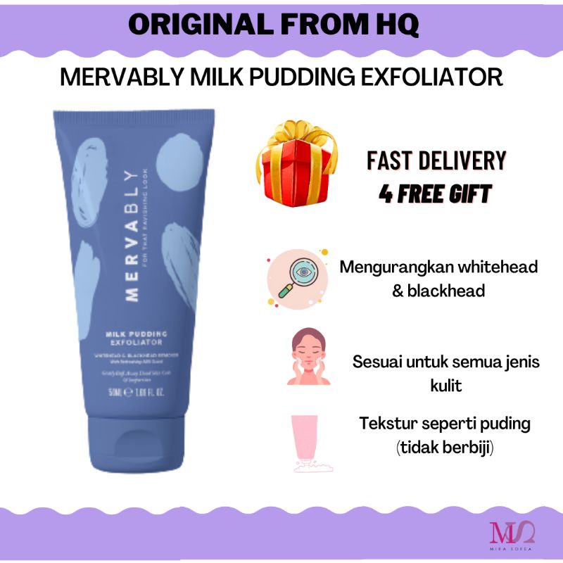 MERVABLY MILK PUDDING EXFOLIATOR | MERVABLY SKINCARE SET | Shopee Malaysia