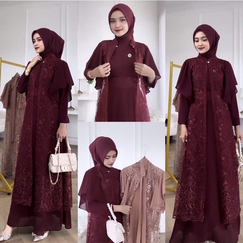 Georgina Dress Lebaran Invitation Inner Belt Outer L XL XXL Premium ...