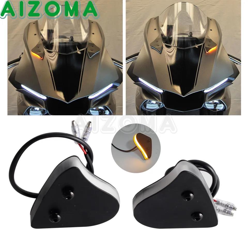 For Yamaha YZF R1 R1S R1M 2015-19 Mirror Block Off Front LED Turn ...