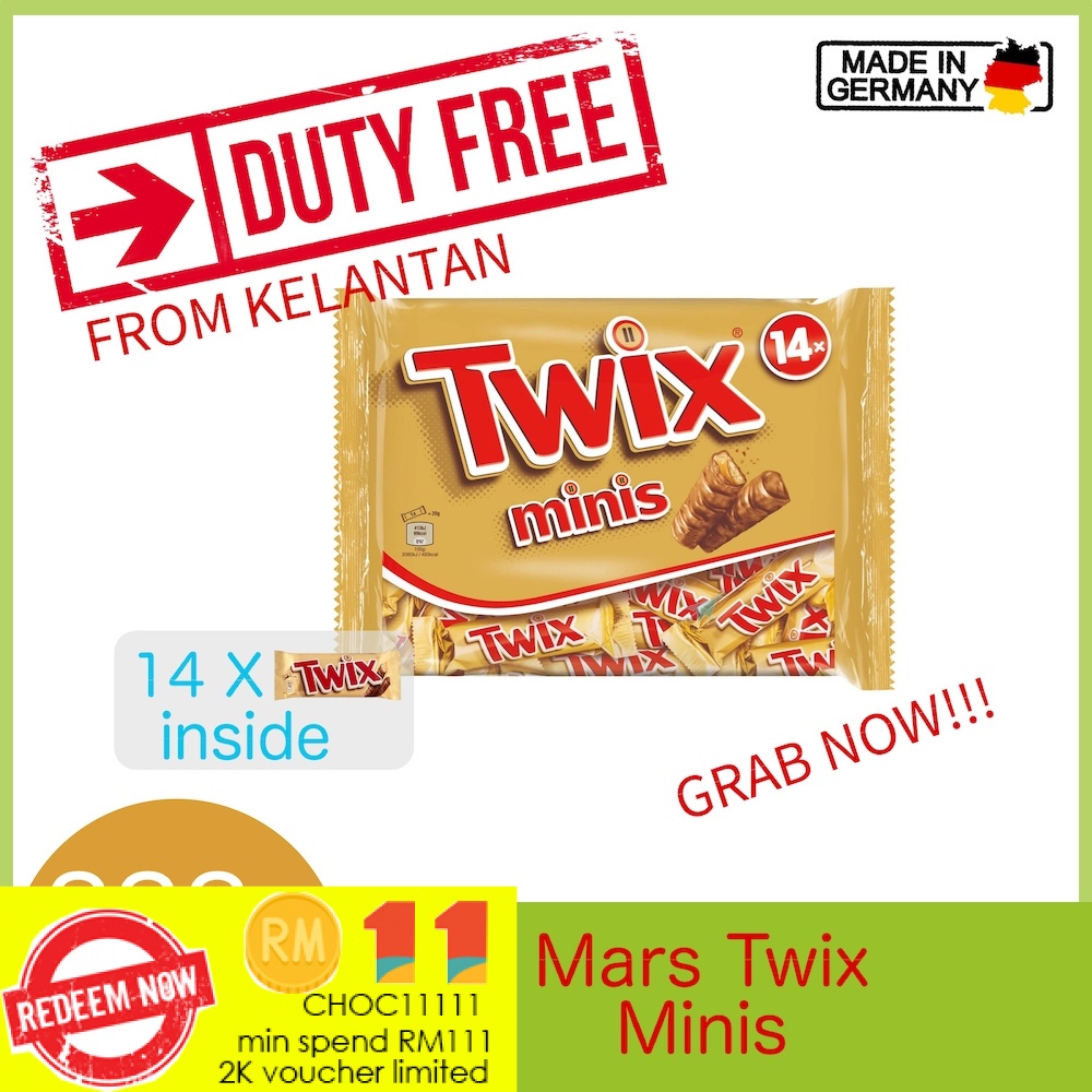 Twix Minis FunSize bag 333g 14pcs | Shopee Malaysia