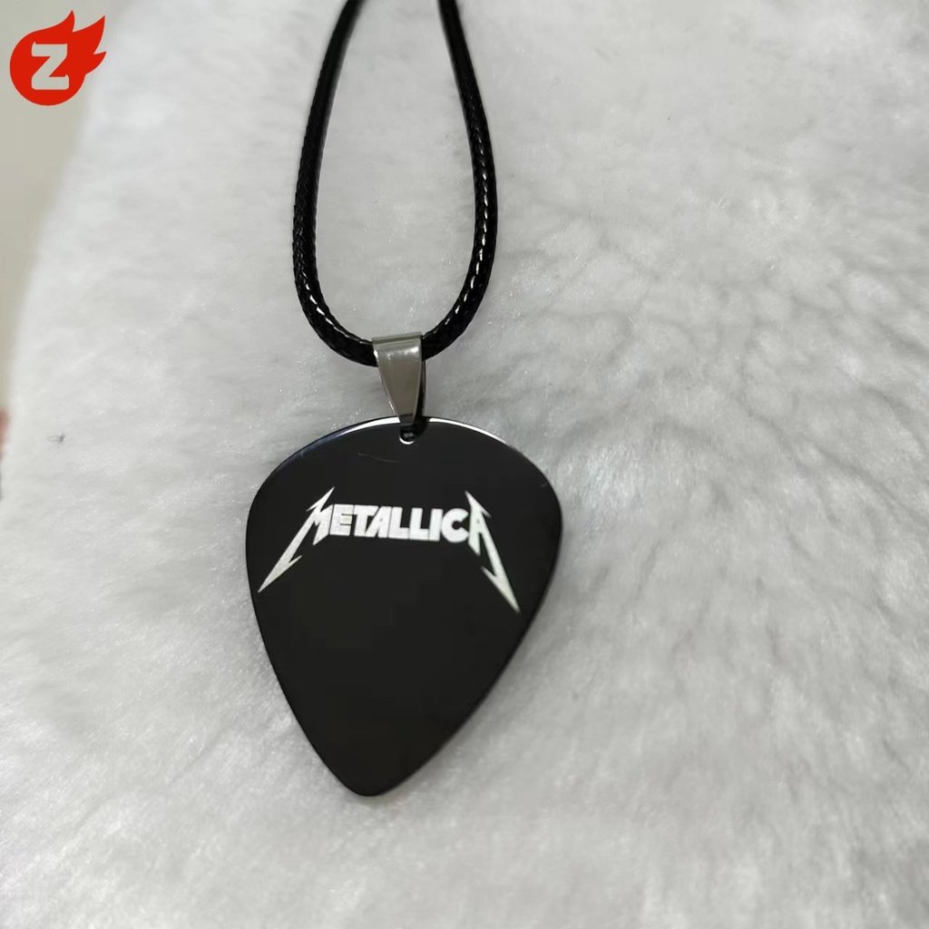 Metallica Guitar Pick Pendant ~Jewelry Accessories Leather Rope ...