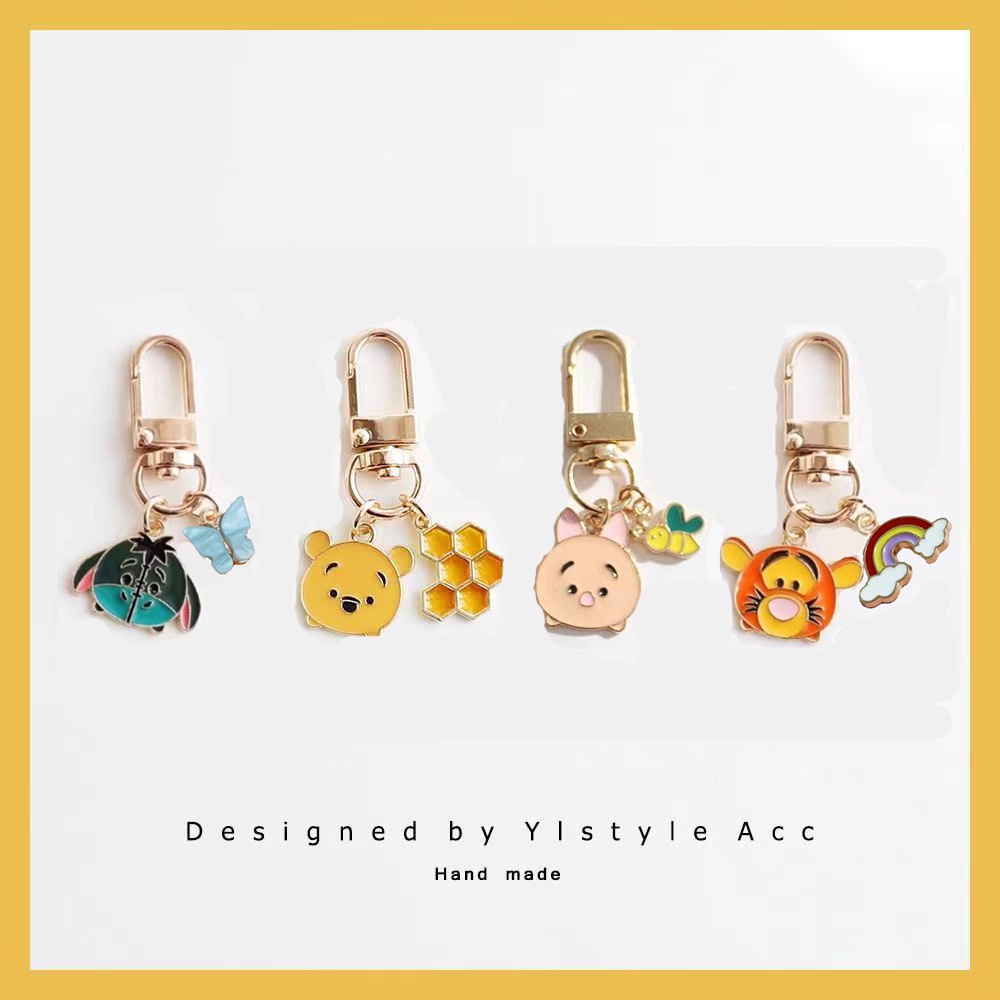anime cute winnie the pooh disney bear Stitch keychain bag pendant free ...